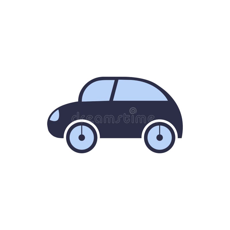 Car Blue 2d in the Style of Minimalism. Vector Stock Vector ...