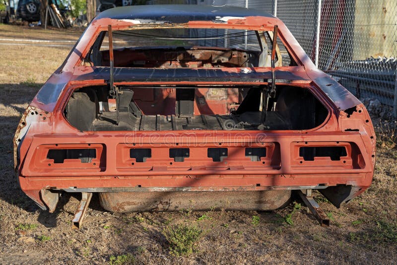 Discarded Car Body stock image. Image of accident, retro - 204849255
