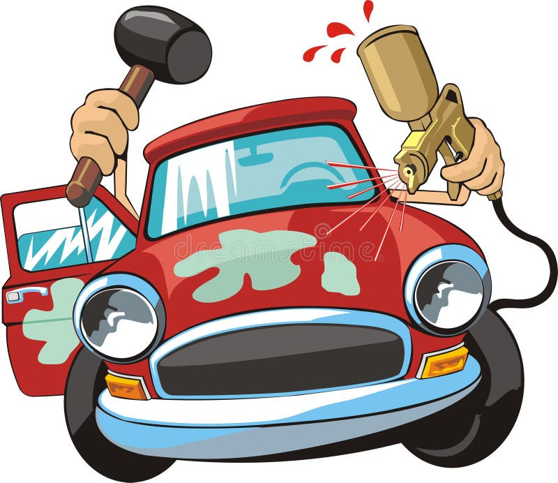 Car body repair stock vector. Illustration of repair - 18800331