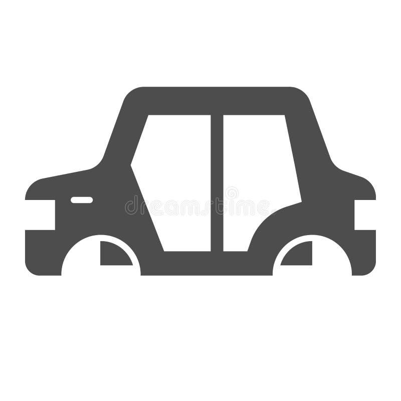 Car Body Solid Icon. Car Frame Vector Illustration Isolated on White ...
