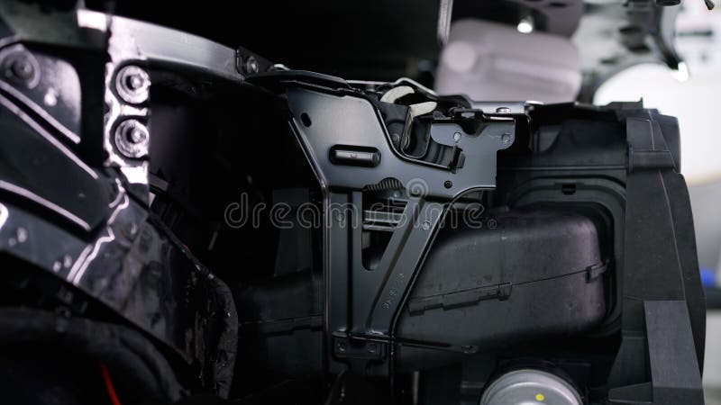 Car Body Structure Exposed Showing Metal Frame and Components Stock ...