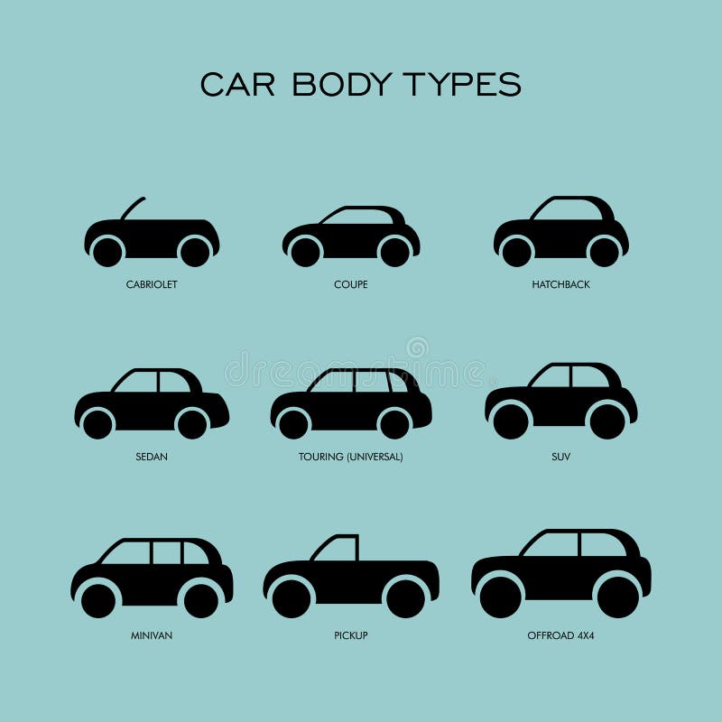 Car Body Type Vector Illustration Icon Stock Vector - Illustration of ...