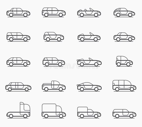 Car body types icons stock vector. Illustration of commercial - 46171880