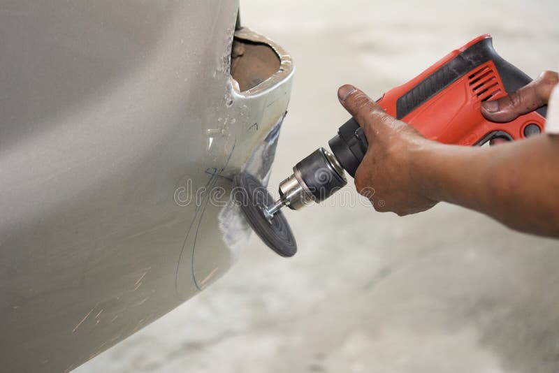 Car Body Work Auto Repair by Tool Stock Image - Image of sandpaper ...