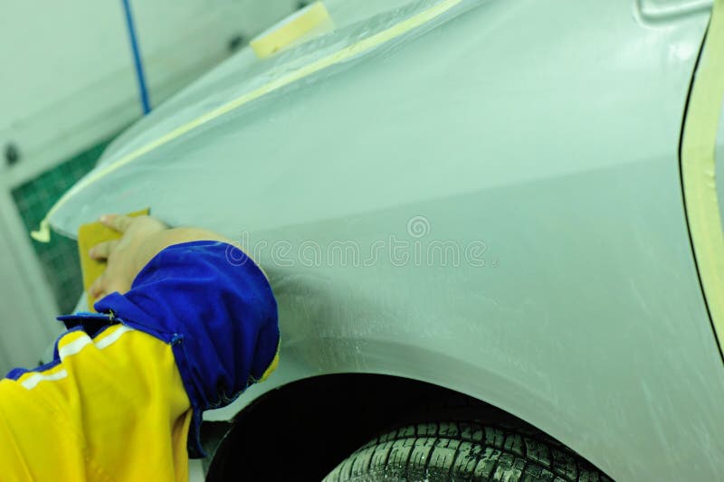 Car body work stock photo. Image of grinding, horizontal - 33337674
