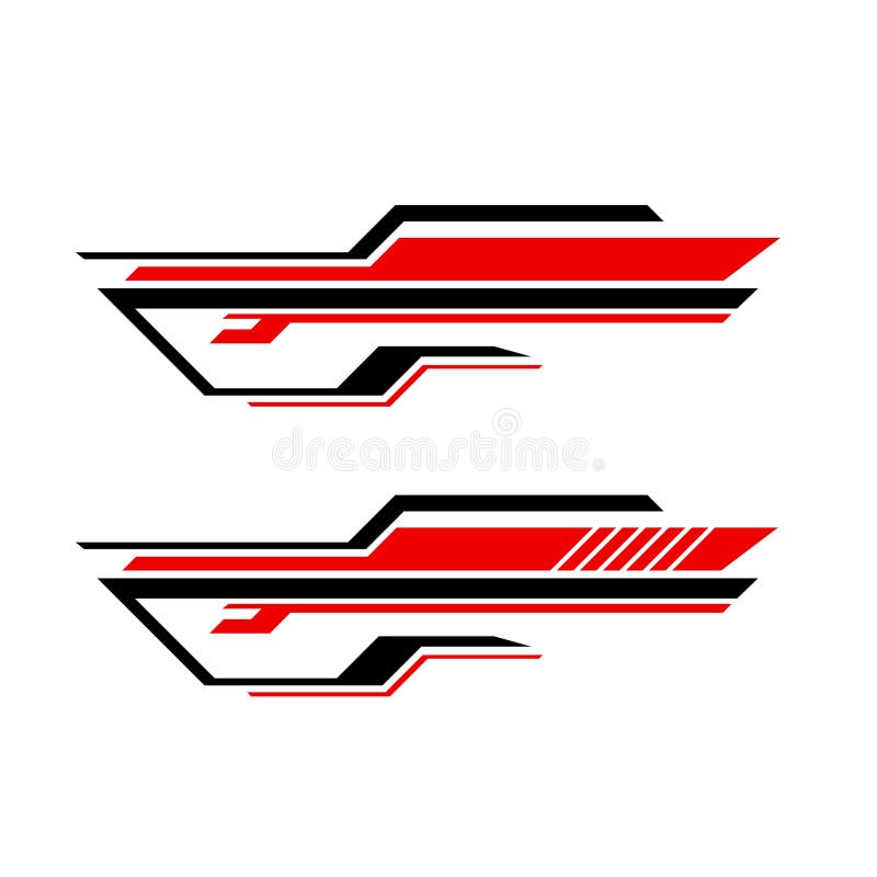 Car Body Wrapping Sticker Design Vector. Stock Vector - Illustration of ...