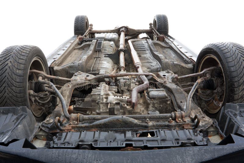 Car bottom stock image. Image of crushed, motor, ruined - 18857129