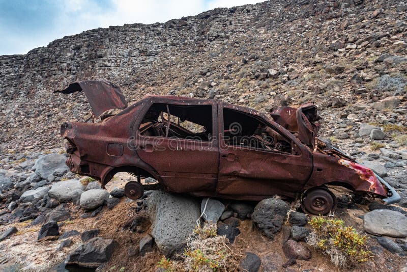 Car at the Bottom of a Ravine Stock Photo - Image of automobile, miners ...