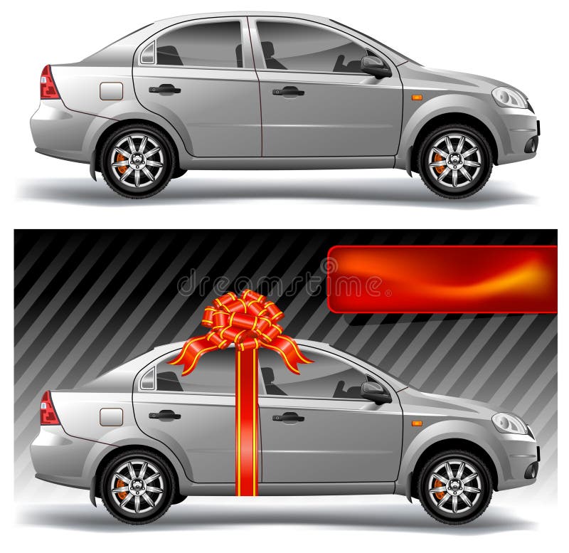 Car with bow stock vector. Illustration of rudder, cabin - 10221383