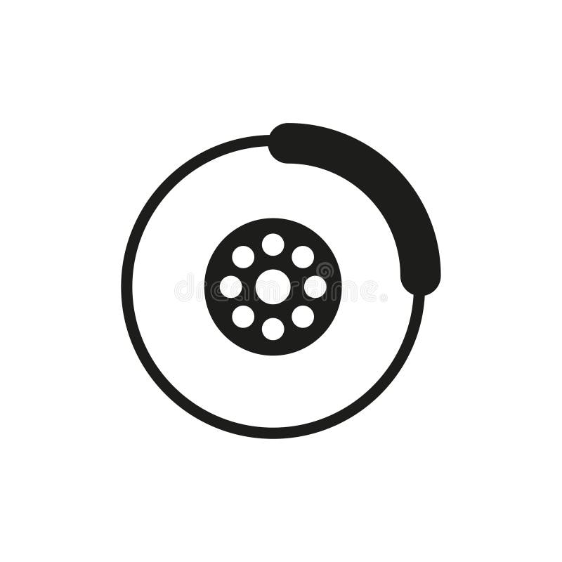 Car Brake Disc. Black Wheel Brake Disc Icon. Vector Illustration Stock ...
