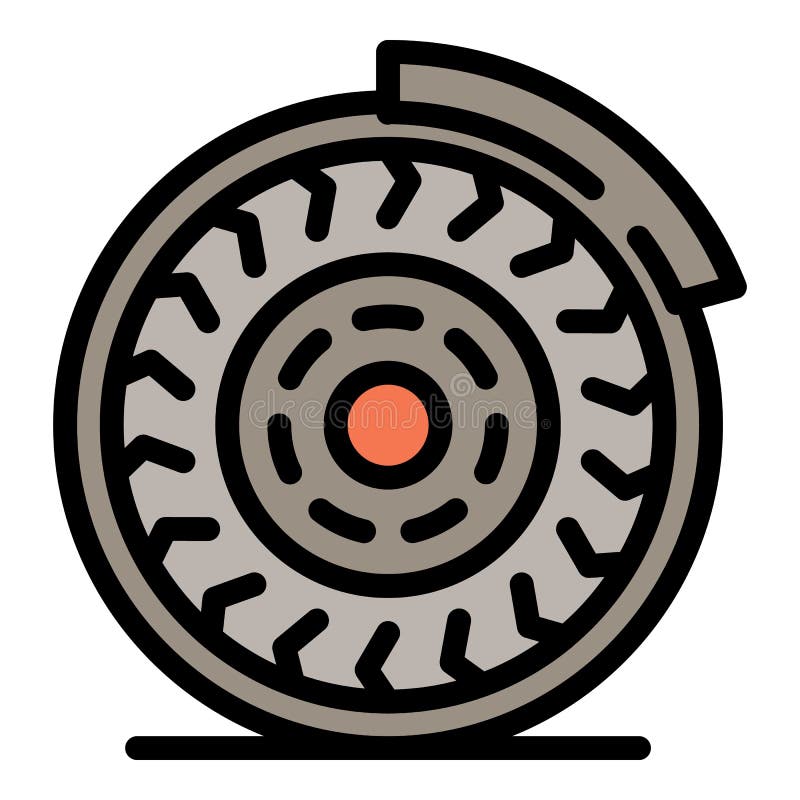 Car Brake Disc Icon Color Outline Vector Stock Vector - Illustration of ...