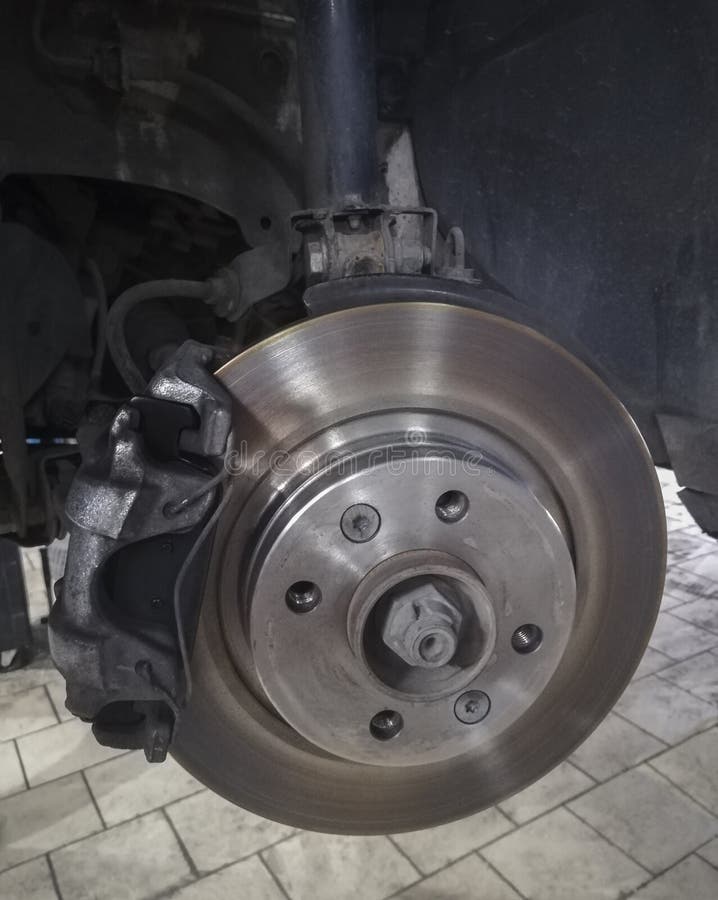 Car brake disc stock photo. Image of break, garage, automotive - 267044200