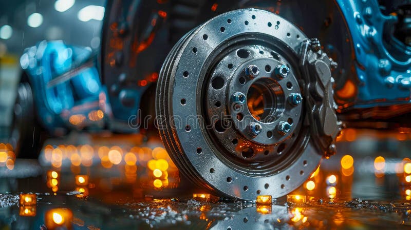 A Car Brake Disc, Car Service Concept Stock Illustration - Illustration ...