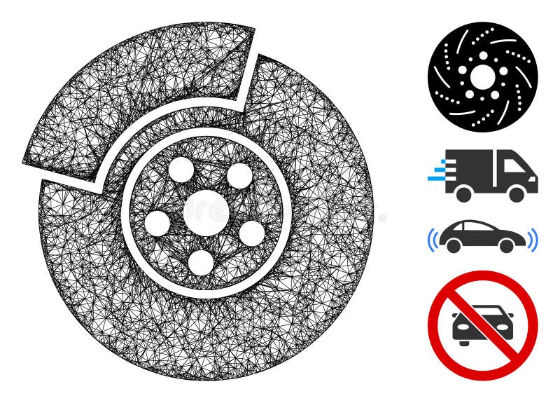 Car Brakes Web Vector Mesh Illustration Stock Illustration ...