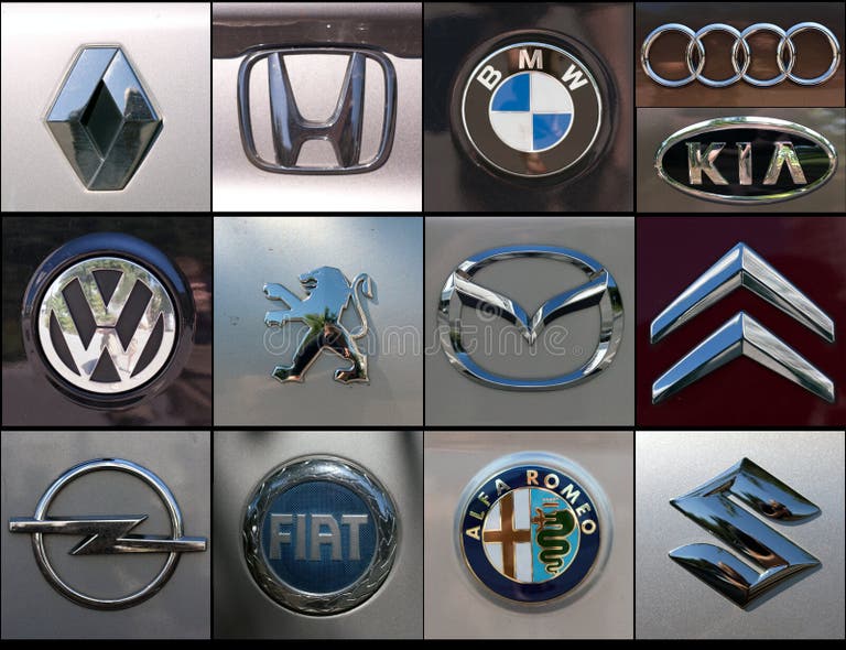 Car brands collage editorial stock image. Image of collage - 15306689