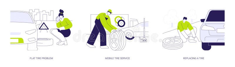 Car Breakdown Abstract Concept Vector Illustrations. Stock Vector ...