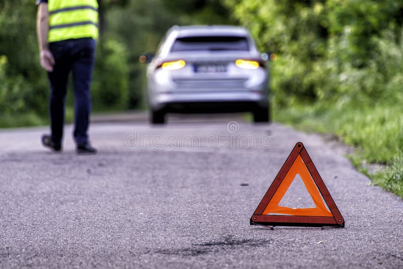Car Breakdown on a Country Road Stock Image - Image of motorcar ...