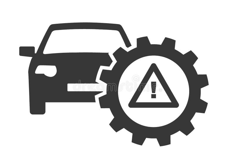 Car Breakdown Icon on White Background for Graphic and Web Design ...