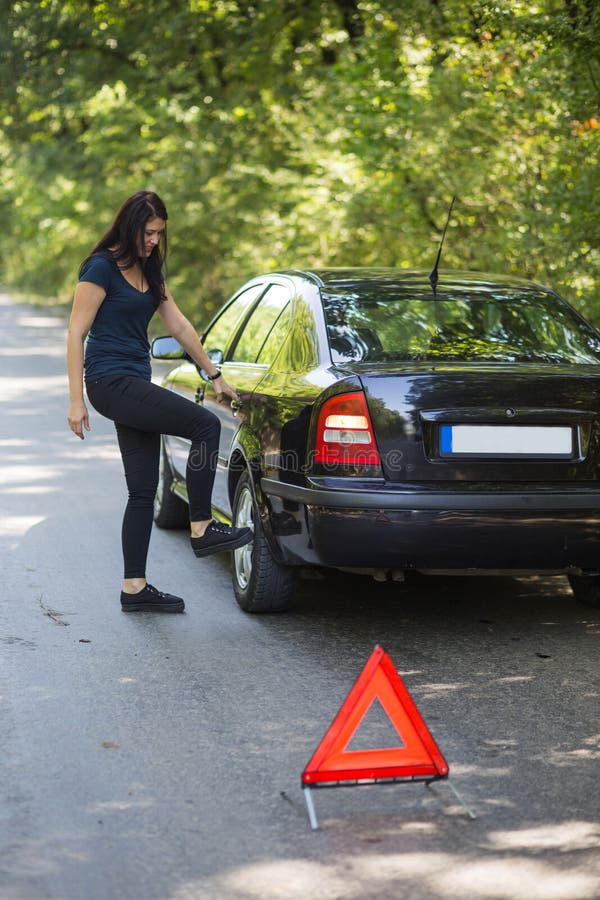 Car with a breakdown stock photo. Image of breakdown - 267216024