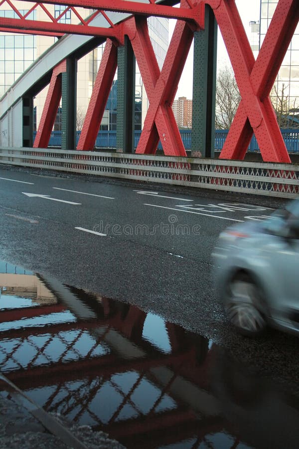 Car on the bridge stock image. Image of transport, constuction - 12396689