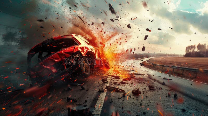 The Car is Broken Down on the Road. Selective Focus Stock Image - Image ...