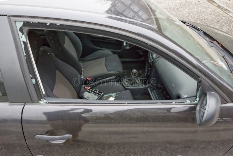 Broken Side Mirror of the Car. an Accident on the Road. Stock Photo ...