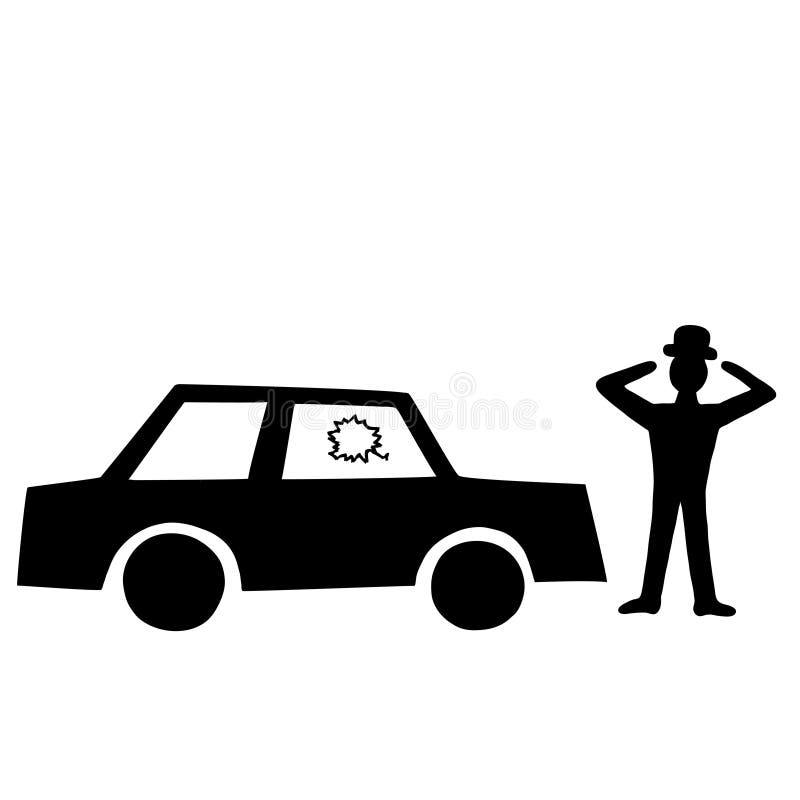 Car accident stock vector. Illustration of danger, lamp - 84869159