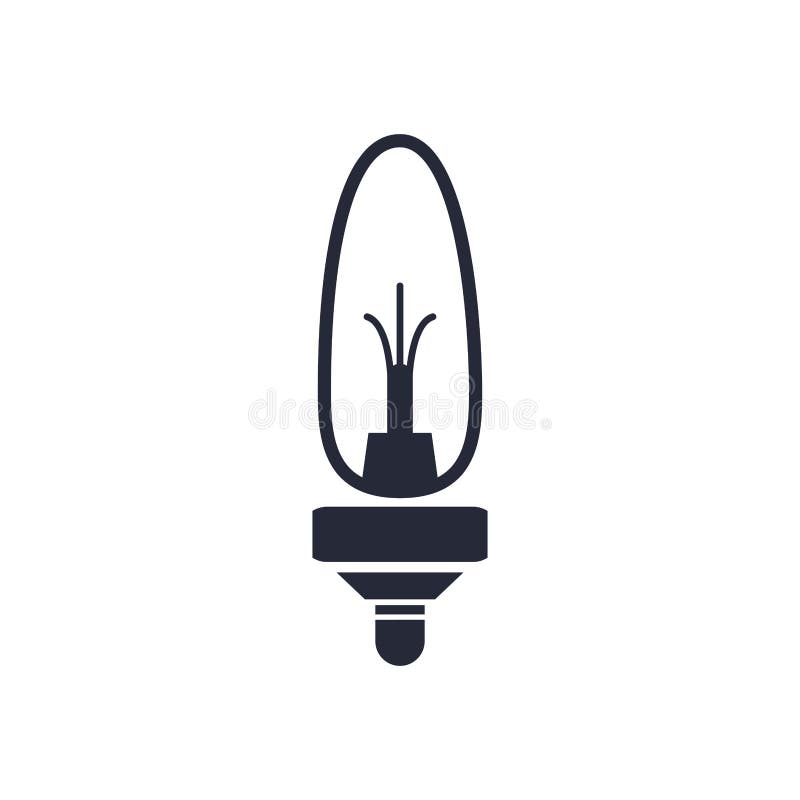 Car Bulb Light Assembly Piece Flat Icon Stock Vector - Illustration of ...