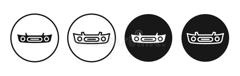 Car Bumper Icon Vector Set on White Background Stock Vector ...