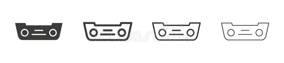 Car Bumper Icon Vector Set on White Background Stock Vector ...