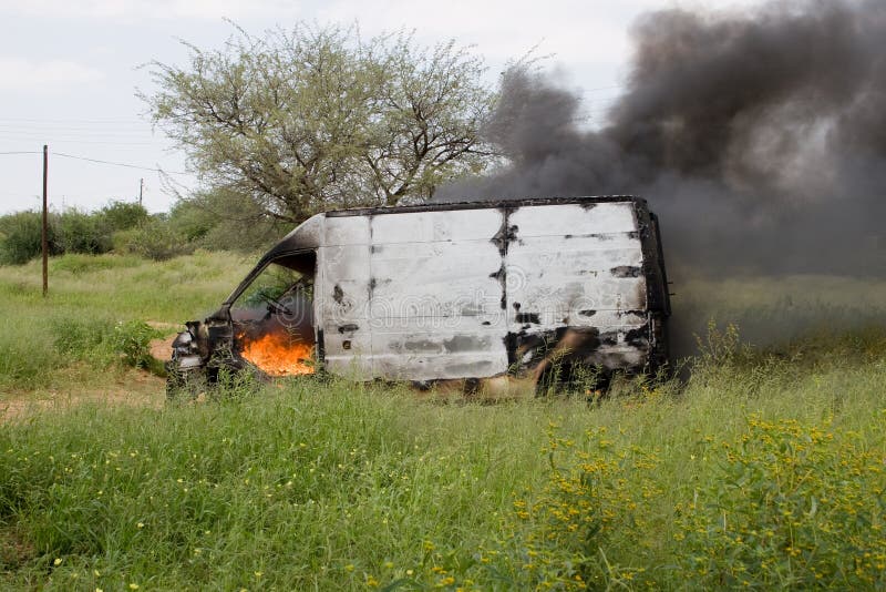 Car burning stock image. Image of highway, auto, action - 27723363