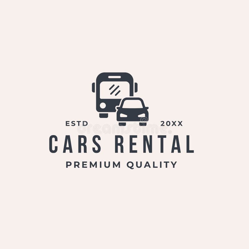Car and bus rental logo stock vector. Illustration of automotive ...