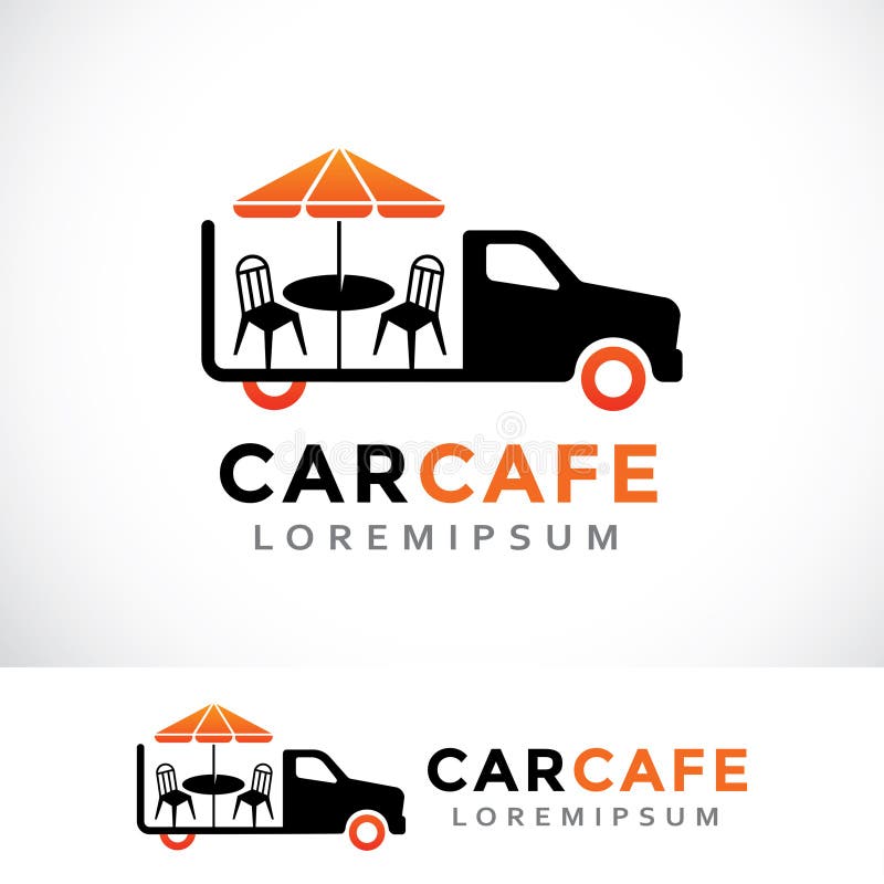 Car Cafe Logo Design Template Stock Vector - Illustration of cook ...