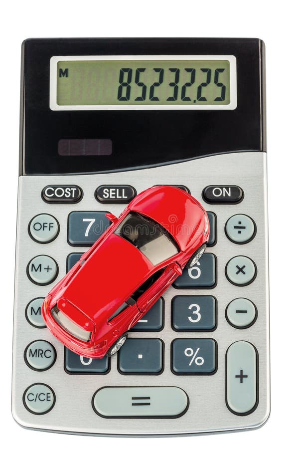 Car and calculator stock image. Image of increase, allowance - 28027447