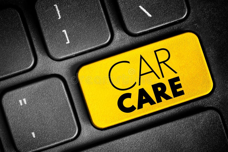 Car Care Text Button on Keyboard, Concept Background Stock Photo ...
