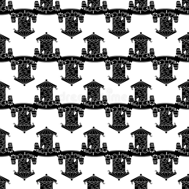 Car Carousel Pattern Seamless Vector Stock Vector - Illustration of ...