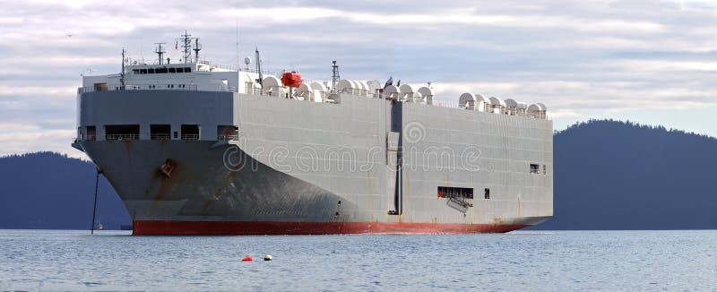 Car Carrier Ship stock photo. Image of coastline, angle - 25214284