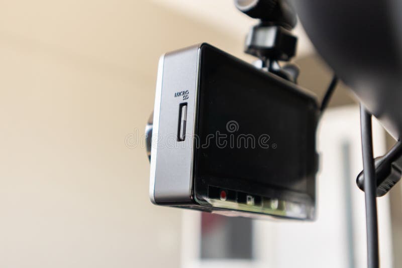 Car CCTV Camera Video Recorder for Driving Safety on the Road Stock ...