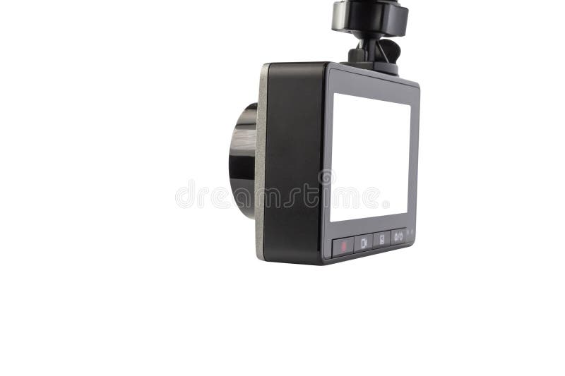 Car CCTV Camera Video Recorder Isolated on White Stock Image - Image of ...