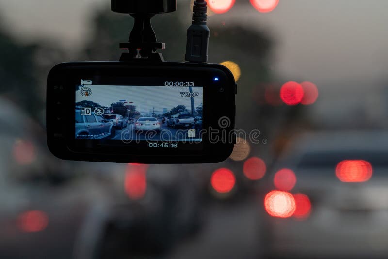 Car CCTV Camera with Windscreen Background Stock Image - Image of mount ...