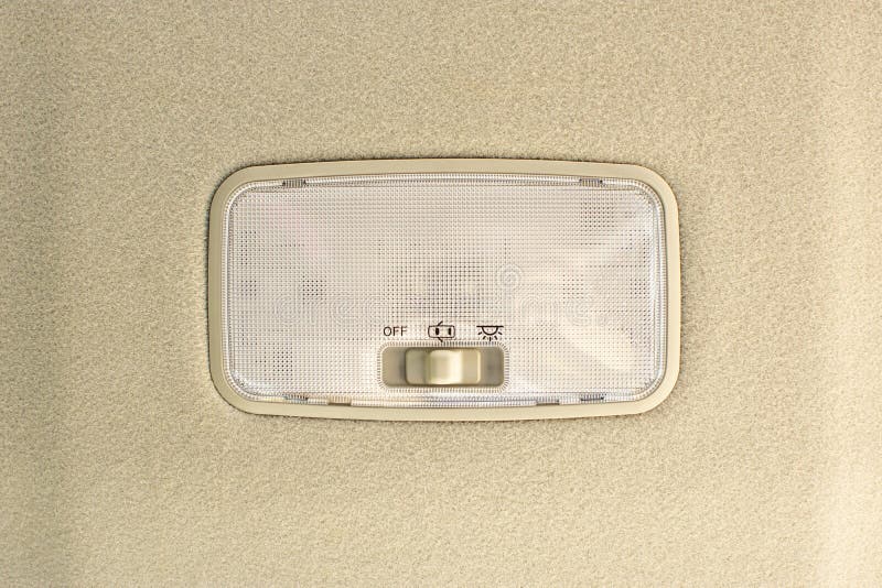 Car Ceiling Light with Switch. Stock Image - Image of looking, ceiling ...