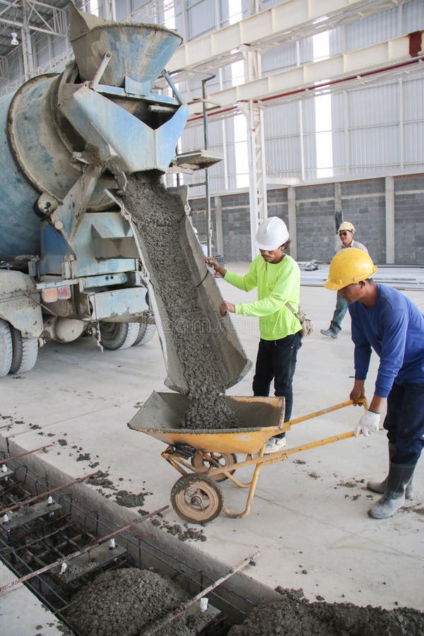 Car cement mortar editorial photography. Image of worker - 61385292