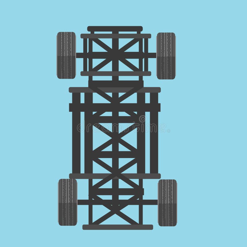 Car Chassis Vector Thin Line Stroke Icon. Car Chassis Outline ...