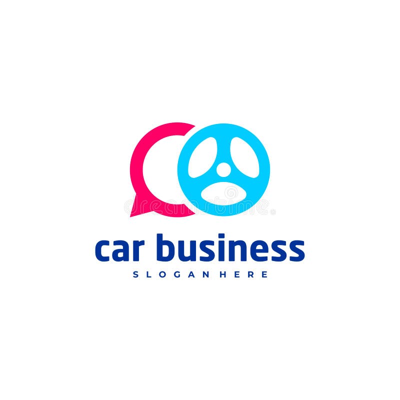 Car Chat Logo Vector Template, Creative Car Logo Design Concepts Stock ...
