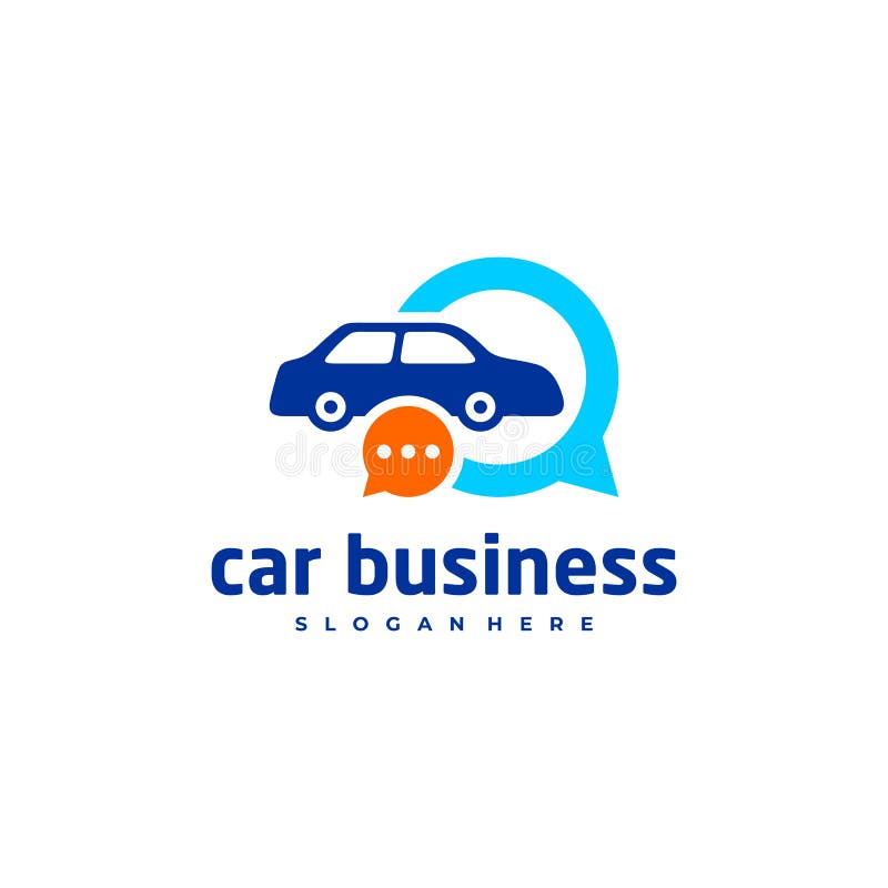 Car Chat Logo Vector Template, Creative Car Logo Design Concepts Stock ...