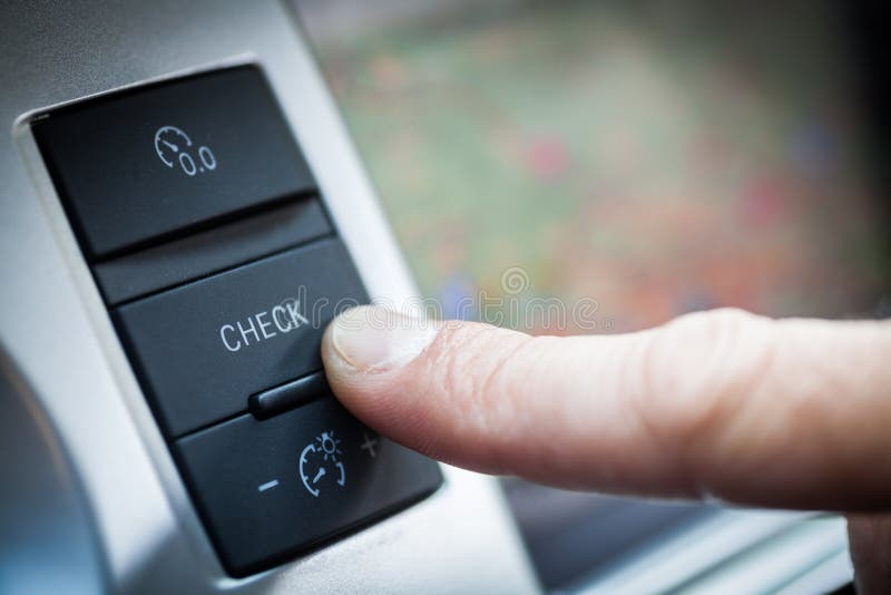 Car check button stock photo. Image of maintenance, transportation ...
