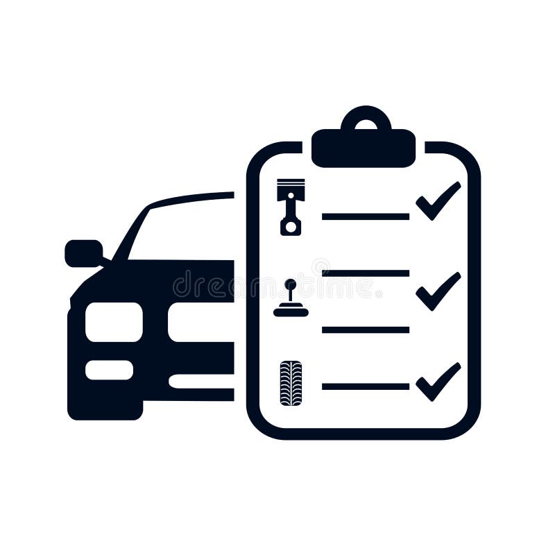 Car Check Maintenance List Icon - Vector Stock Vector - Illustration of ...