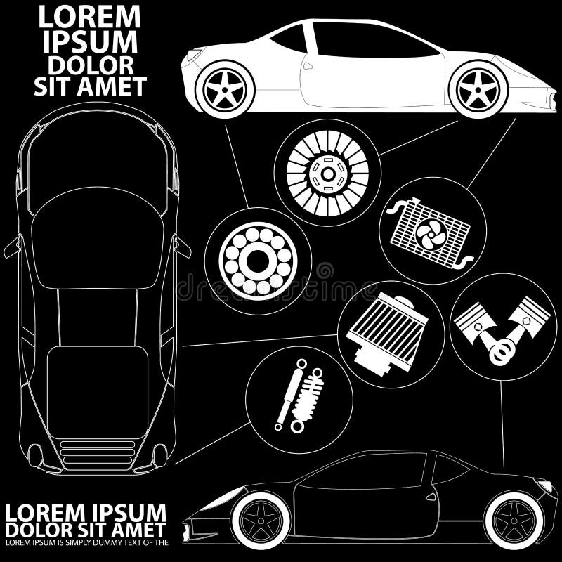 Car Check Up stock vector. Illustration of restore, people - 70420840