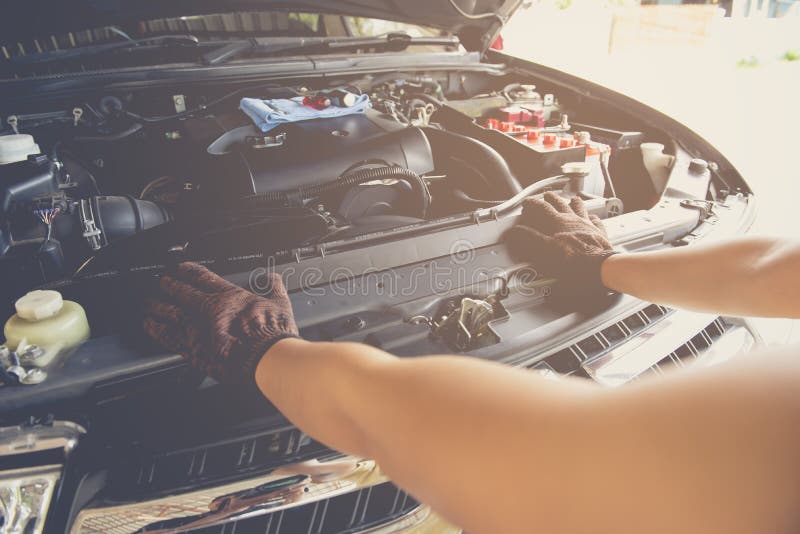 Car checking stock image. Image of male, engine, inspection - 81518791