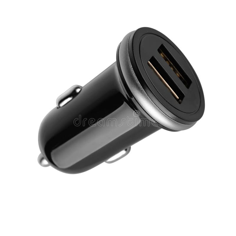 Car Cigarette Lighter Charging Adapter, on White Background in ...